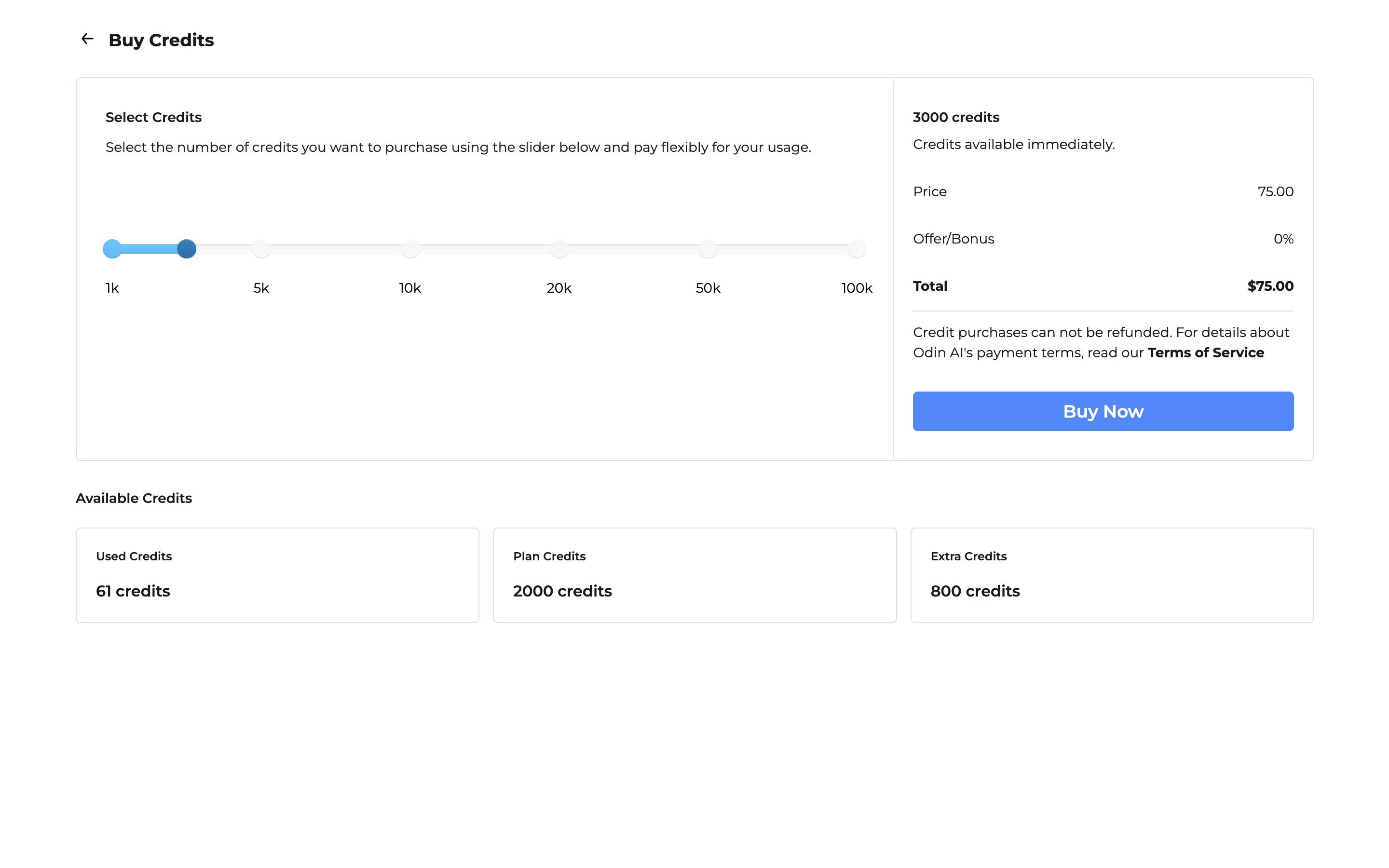 Odin AI Credits - Odin AI Documentation Odin AI Credits - Odin AI Documentation